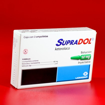 SUPRADOL 60 MG 3 AMPOLLETAS - Analgésicos - pharmamex