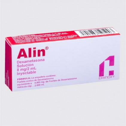 ALIN (DEXAMETASONA) 8MG/2ML INYECTABLE - Antiinflamatorio - pharmamex