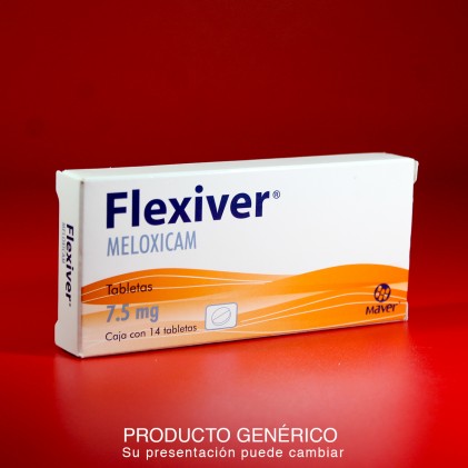 FLEXIVER MELOXICAM 7.5MG 14 TABS - Analgésicos - pharmamex