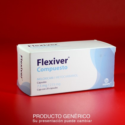 FLEXIVER MELOXICAM 7.5MG /215 MG 20 CAPS - Analgésicos - pharmamex